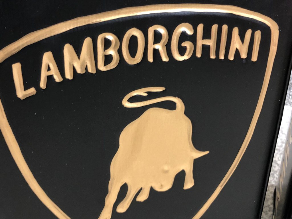 Pair of Black Lamborghini Storage Tins