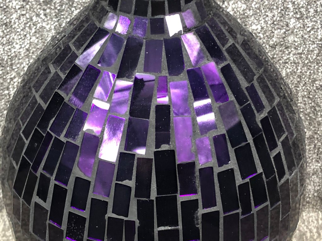 Purple Mosaic High Shoulder Vase