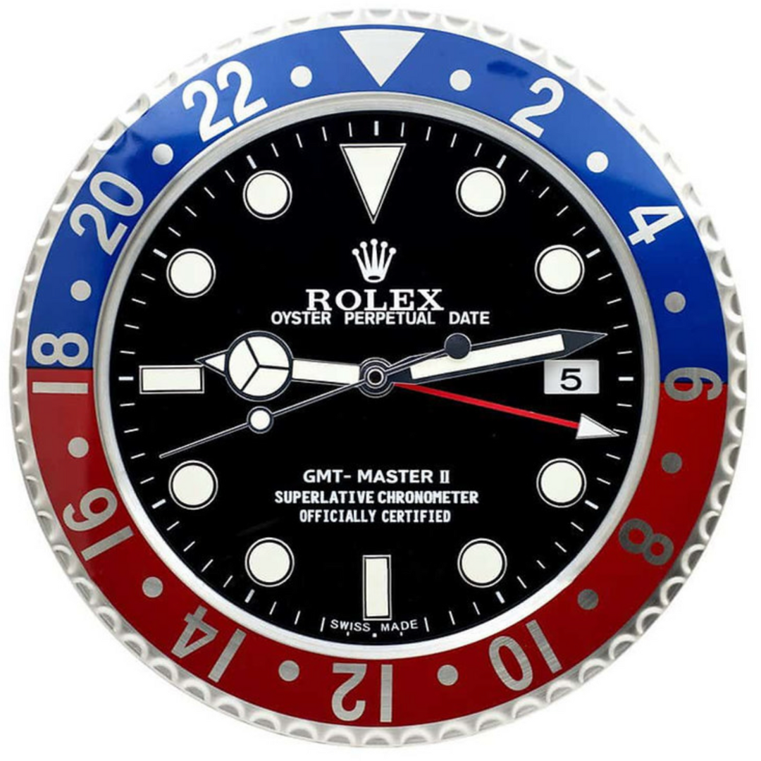 Rolex Red/Blue GMT Master II Clock