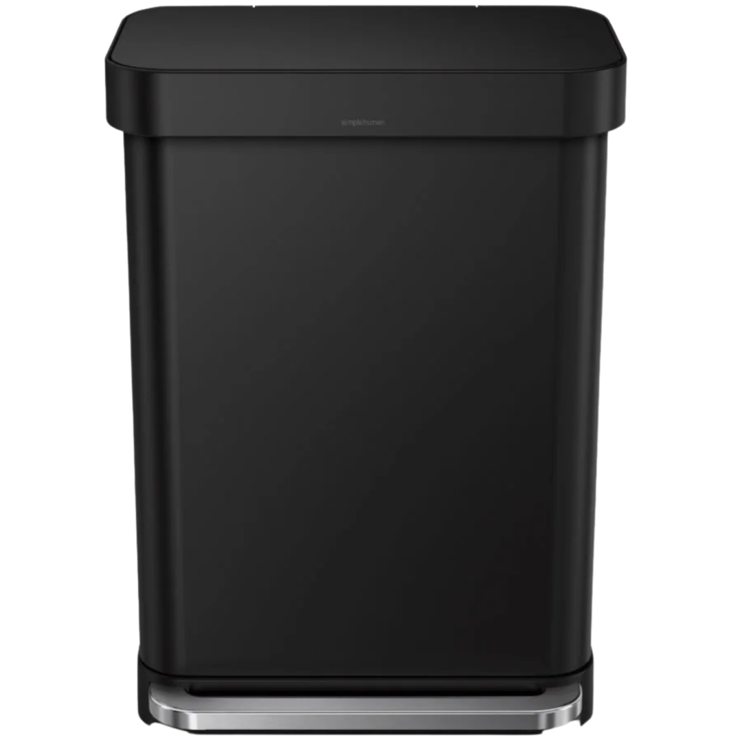 Simplehuman 55 Litre Rectangular Pedal Bin - Black.