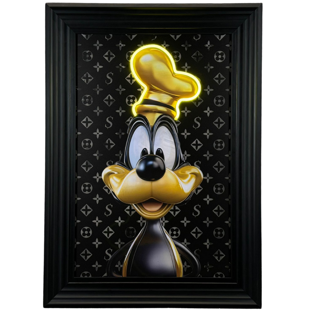 Framed LED Wall Art Picture of a Designer Goofy