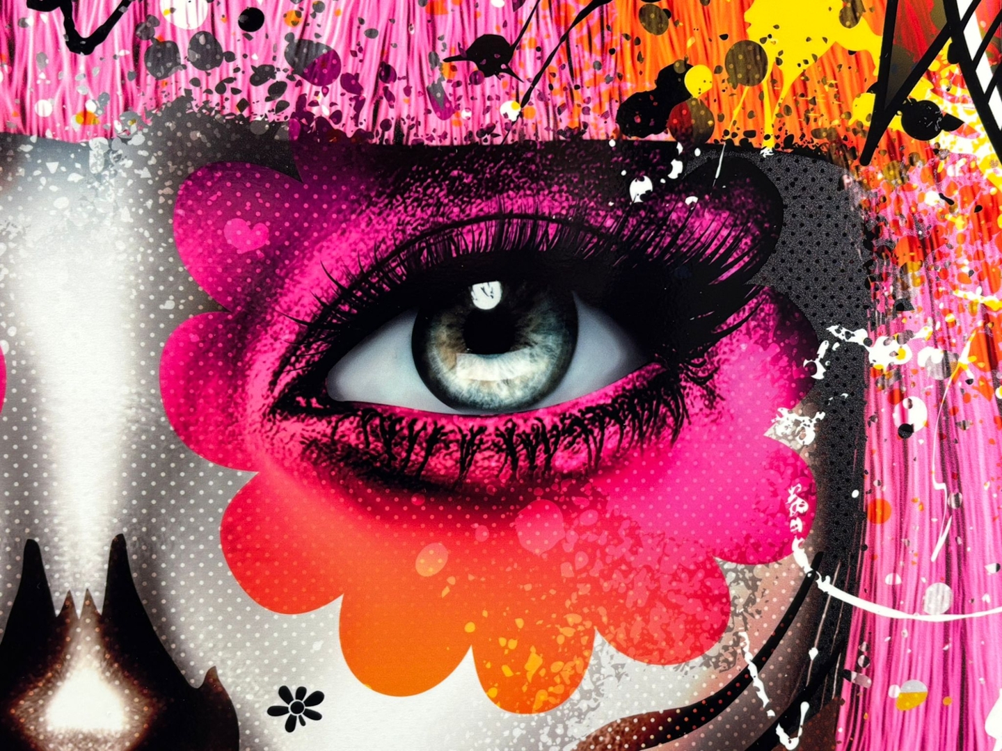 Framed Clear Coat Overlay Art Picture of a Lady in Pink