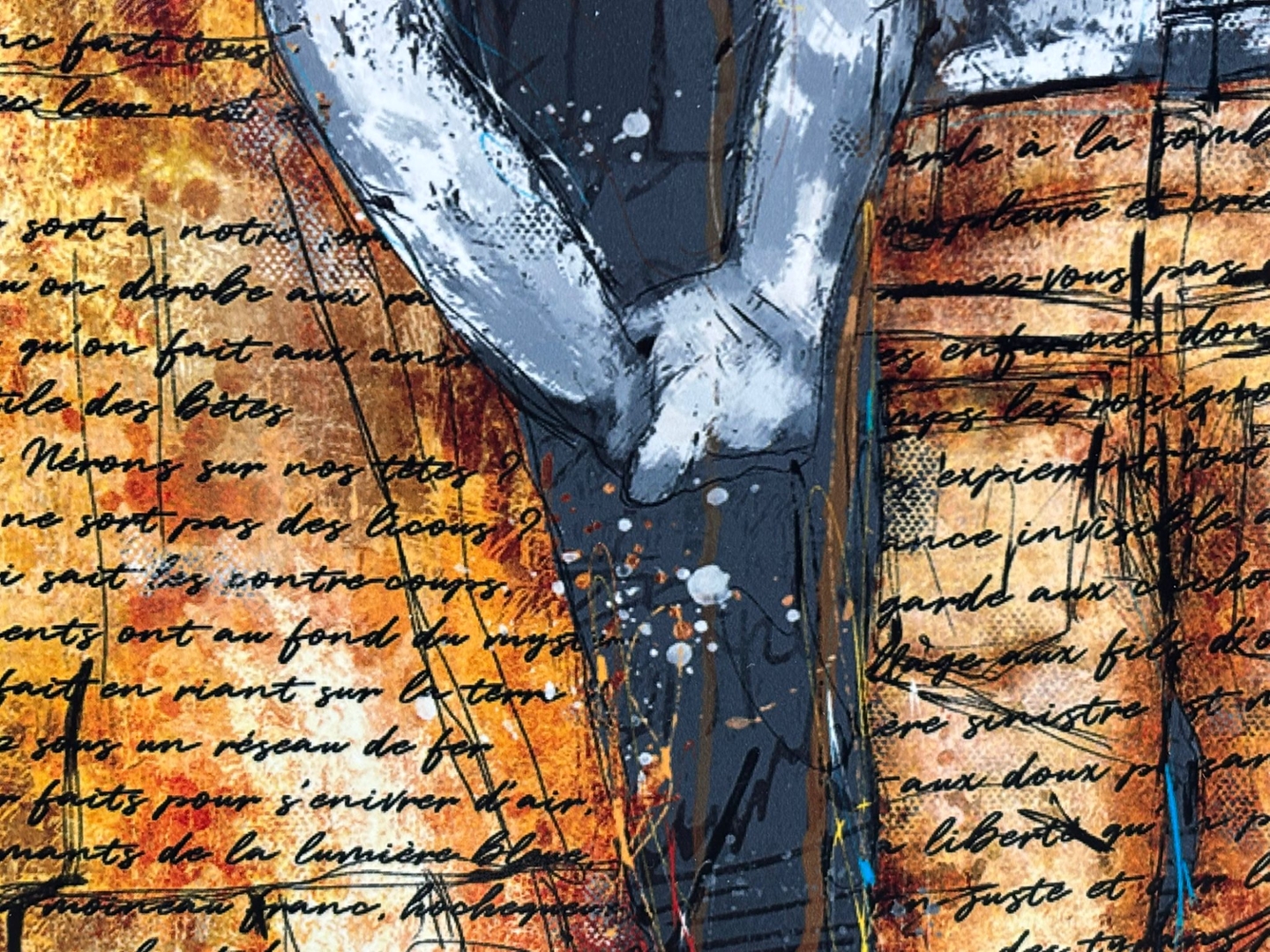 Framed Clear Coat Overlay Art Picture of Friendly Children