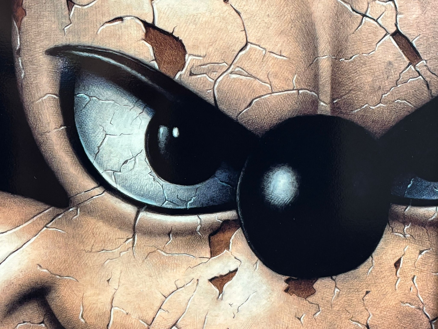 Framed Clear Coat Overlay Art Picture of a Devious Mickey Mouse