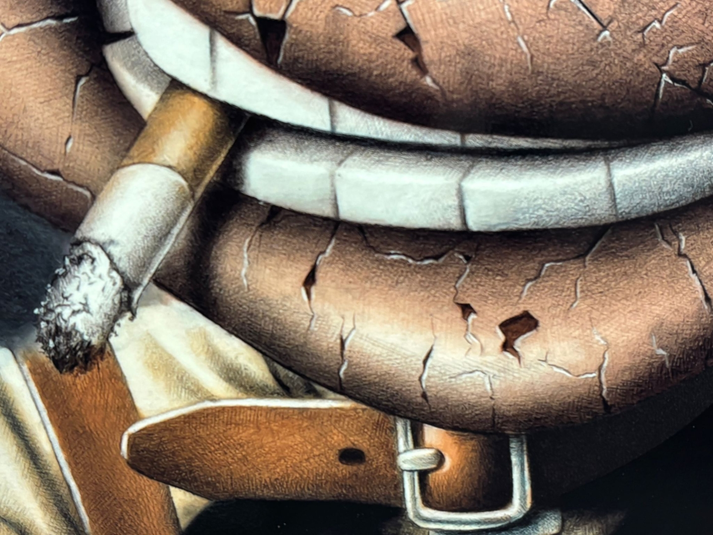 Framed Clear Coat Overlay Art Picture of a Devious Mickey Mouse