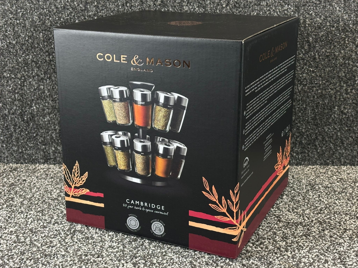 Cole & Mason 20 Jar Herb & Spice Rack Carousel