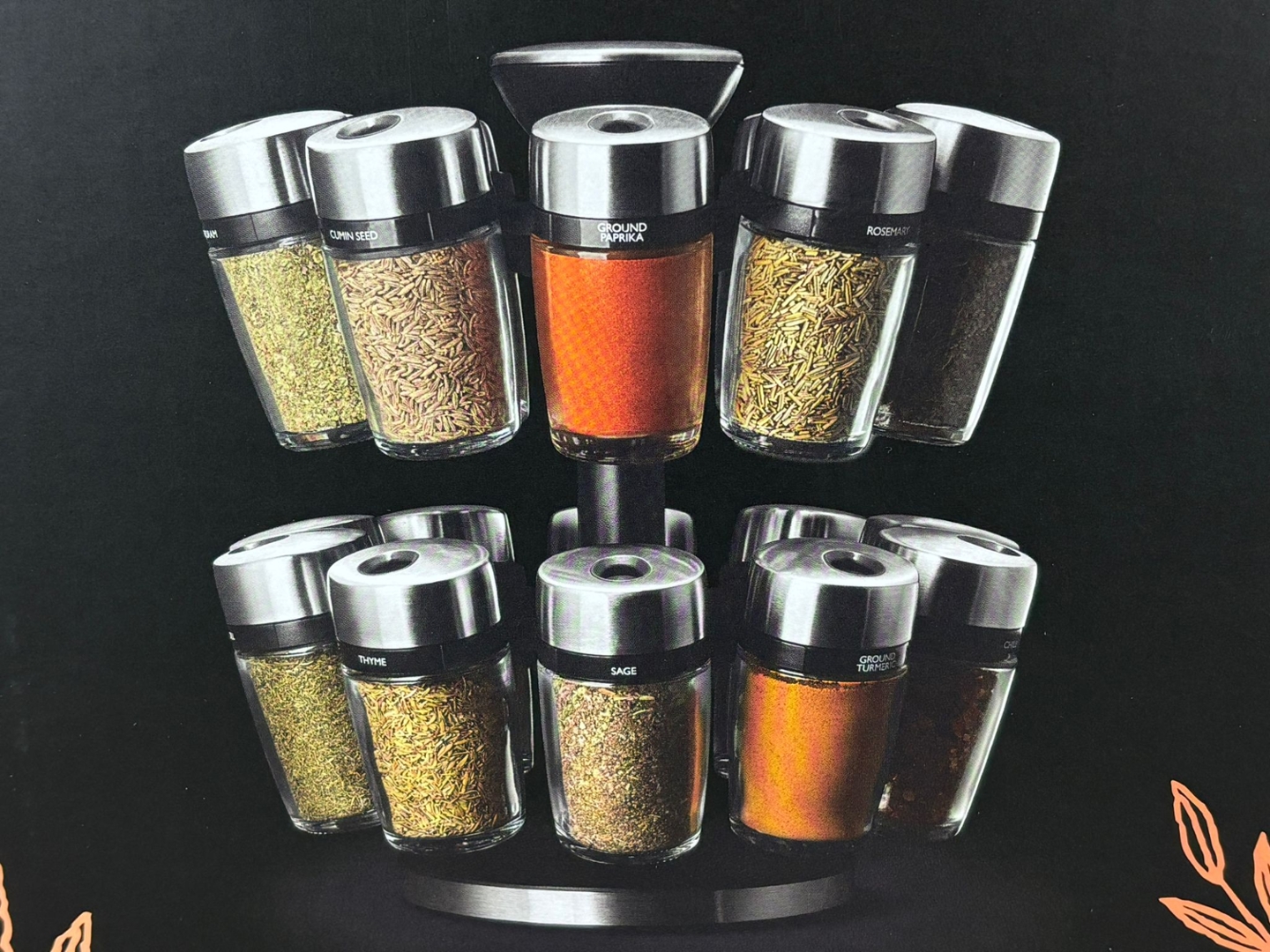 Cole & Mason 20 Jar Herb & Spice Rack Carousel