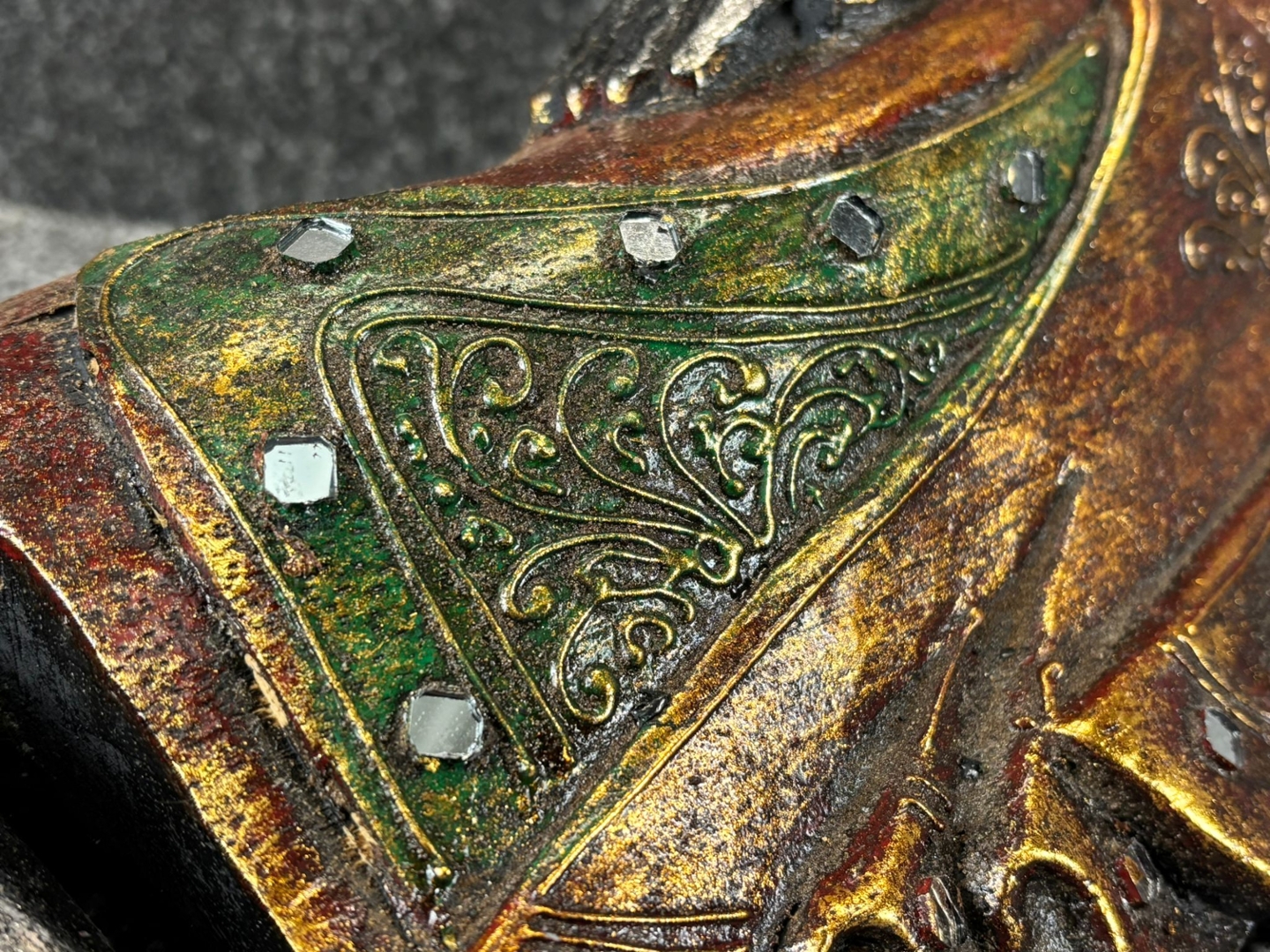 Sculpture of a Silver Sleeping Buddha