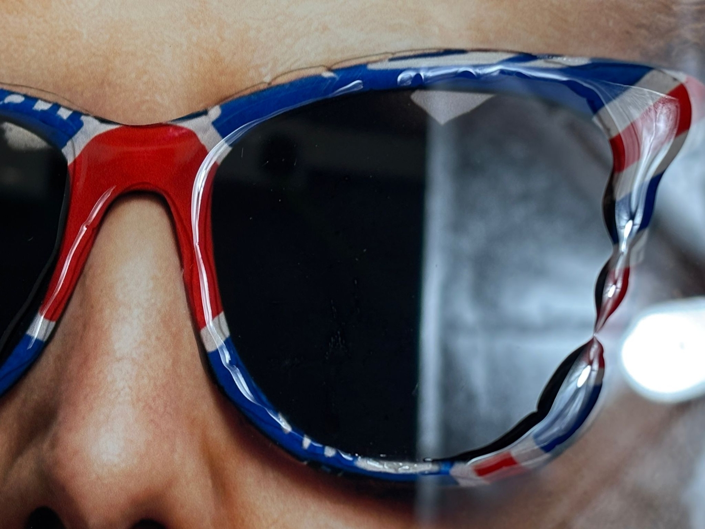 Liquid Art Picture of a Union Jack Maggie Thatcher