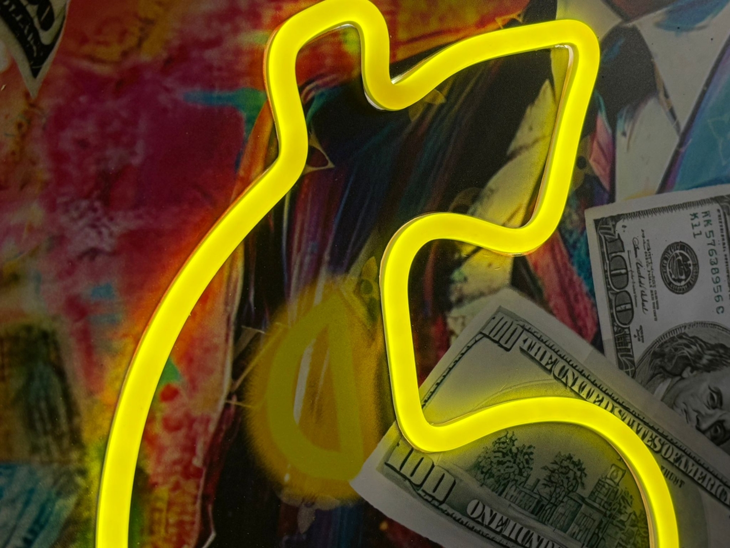 Framed LED Wall Art Picture of Leonardo DiCaprio - The Wolf of Wall Street