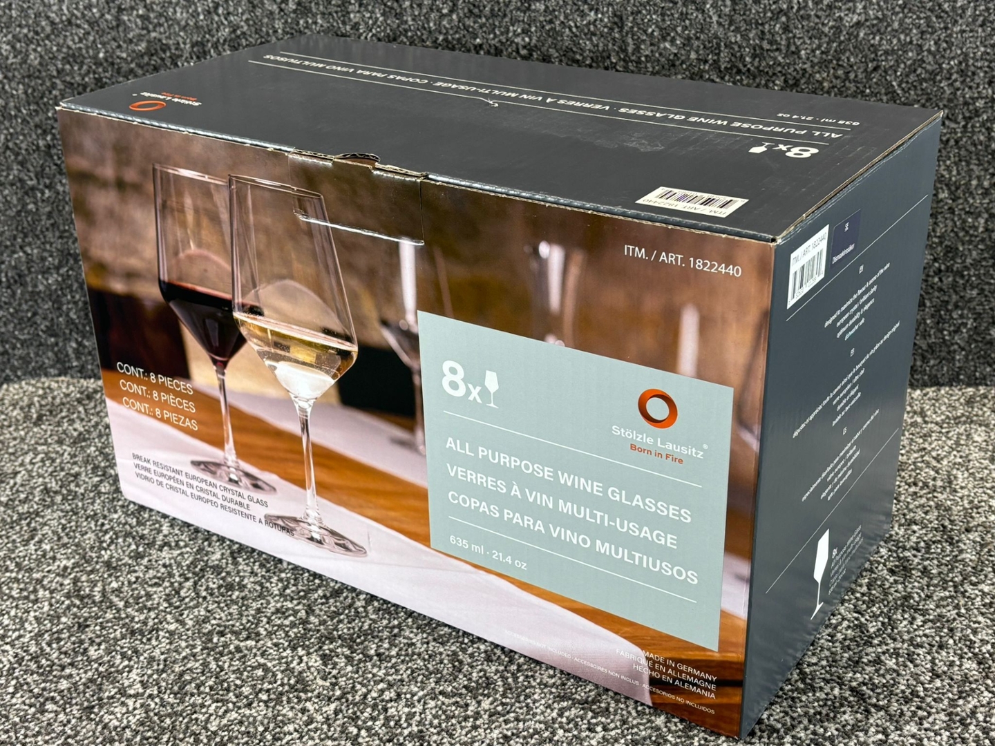 Set of 8 Stolzle Lausitz Wine Glasses