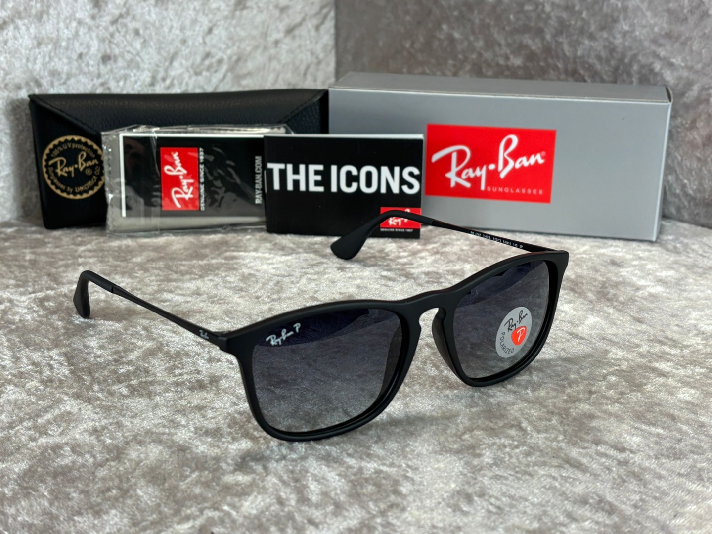 Ray-Ban RB4187 622/T3 Black Sunglasses.
