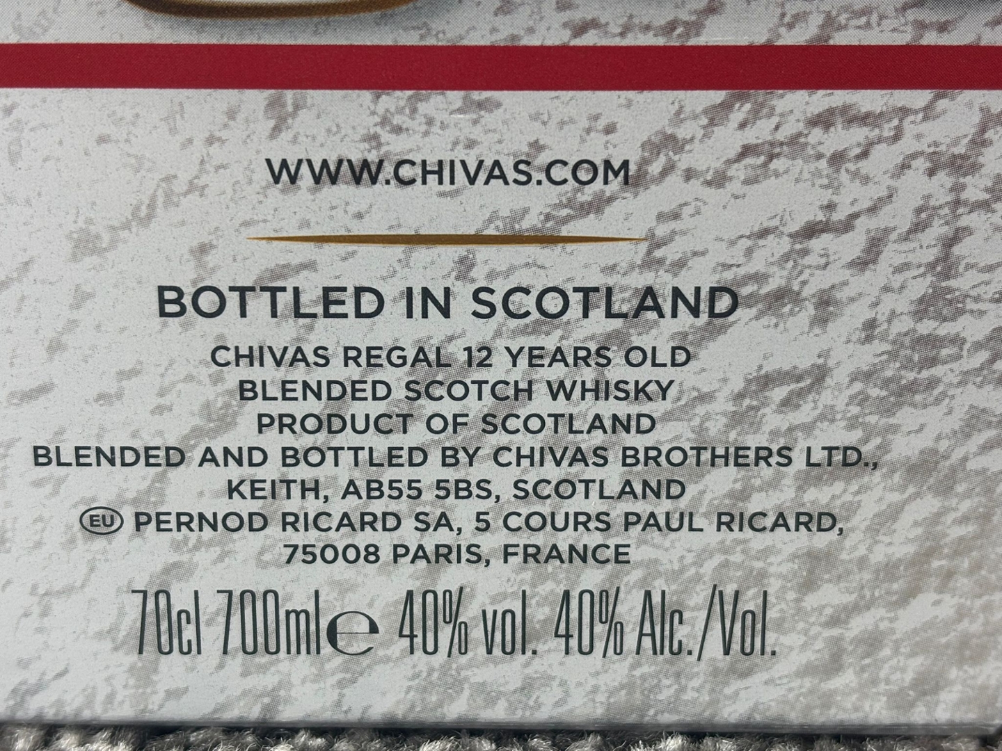 Bottle of Chivas Regal Limited Edition Whisky