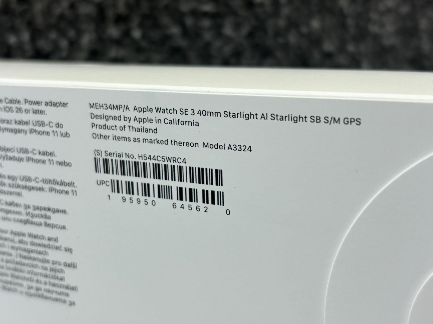 Apple Watch SE 3 40mm - Starlight