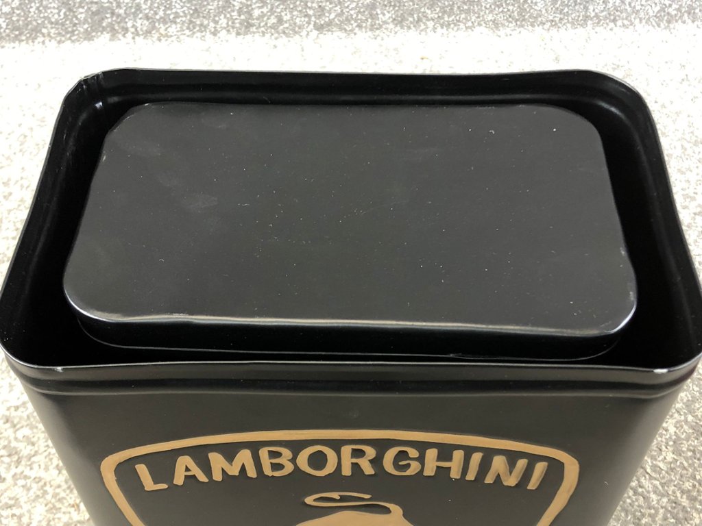 Pair of Black Lamborghini Storage Tins