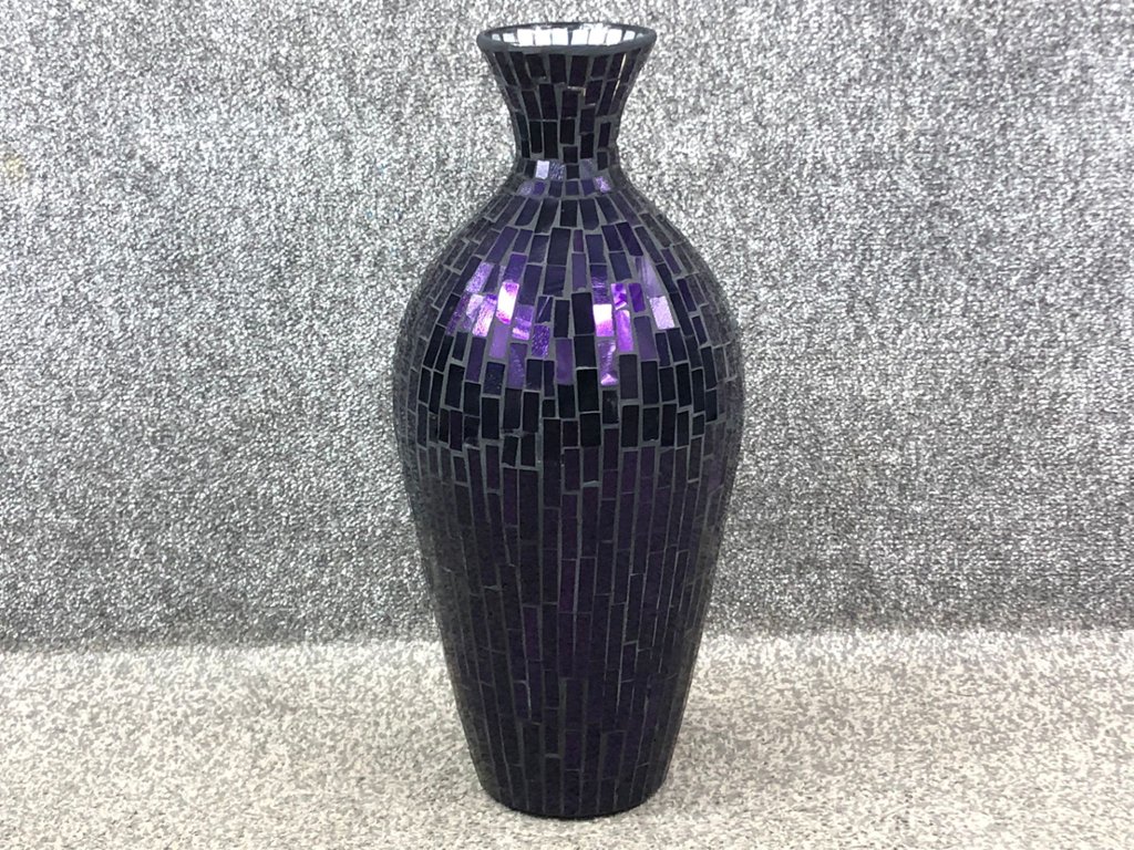 Purple Mosaic High Shoulder Vase